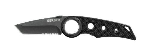 Gerber Gear 30-000433 Remix Folding Pocket Knife, Serrated Edge, Black