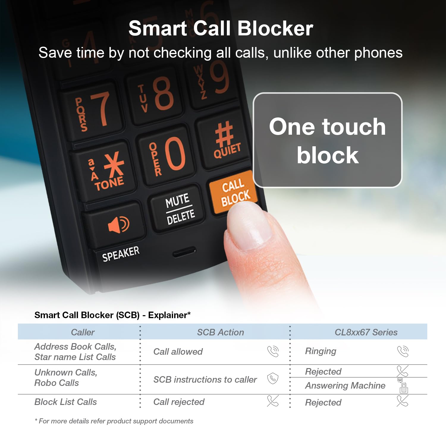 AT&T CL82267 DECT 6.0 2-Handset Cordless Phone for Home with Answering Machine, Call Blocking, Caller ID Announcer, Intercom and Long Range, Black & Wood Grain Finish
