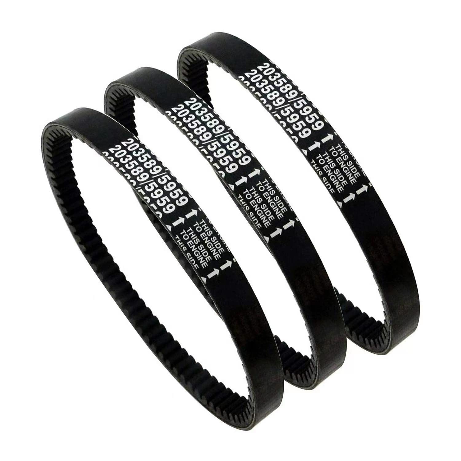 VEYDAMI 3 Pack of KT196 Drive Belt for 30 Series Go Kart Torque Converter Drive Belt Replaces Manco 5959 / Comet 203589