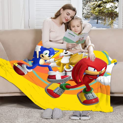 Anime Throw Blankets Flannel Fleece Warm Soft Blanket for Couch Sofa Bed Travel Camping Kids Adult Gifts (Color 1, 50 x 40 inches)