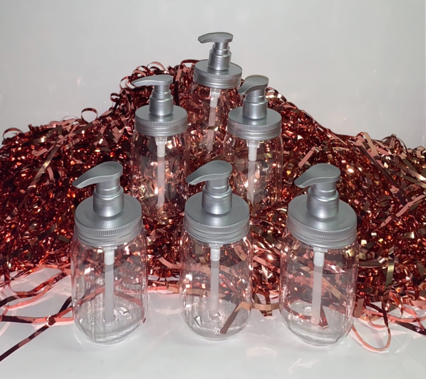 Yesland 6 Pack Pump Bottles Dispenser - 16 Oz Plastic Lotion Dispenser Containers with Pump for Shampoo, Lotion, Liquid Soap, Face Cream and Moisturizer - BPA Free