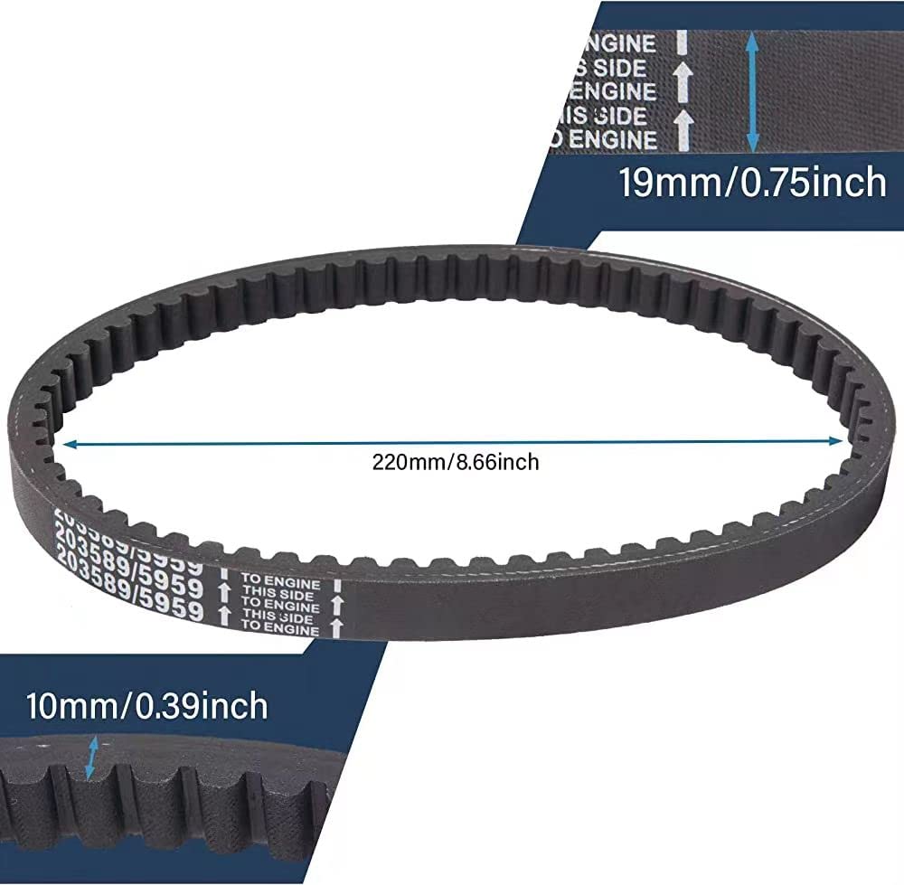 VEYDAMI 3 Pack of KT196 Drive Belt for 30 Series Go Kart Torque Converter Drive Belt Replaces Manco 5959 / Comet 203589