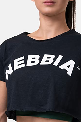 NEBBIA Loose Fit & Sporty Crop Top 583 Black