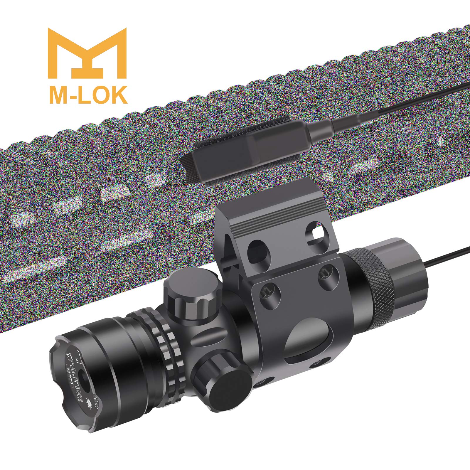 Feyachi GL6 Tactical Green Laser Sight with 45 Degree M61 M Lock Rail Mount and Pressure Switch