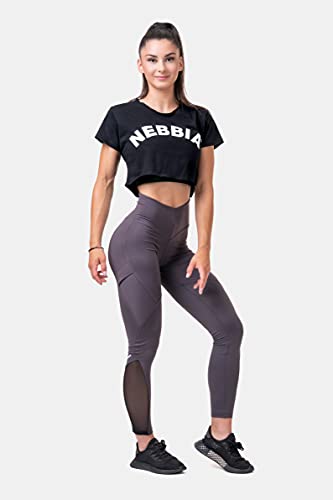 NEBBIA Loose Fit & Sporty Crop Top 583 Black