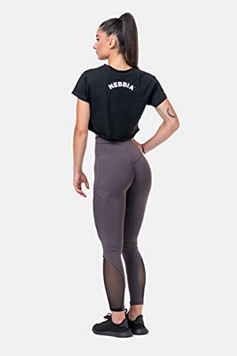 NEBBIA Loose Fit & Sporty Crop Top 583 Black