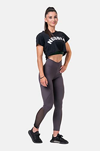 NEBBIA Loose Fit & Sporty Crop Top 583 Black