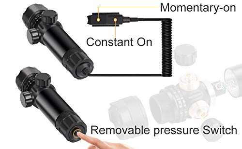 Feyachi GL6 Tactical Green Laser Sight with 45 Degree M61 M Lock Rail Mount and Pressure Switch