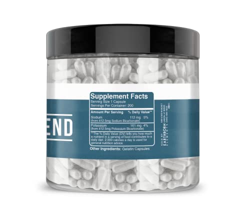 Earthborn Elements Bicarb Blend 200 Capsules, Pure & Undiluted, No Additives