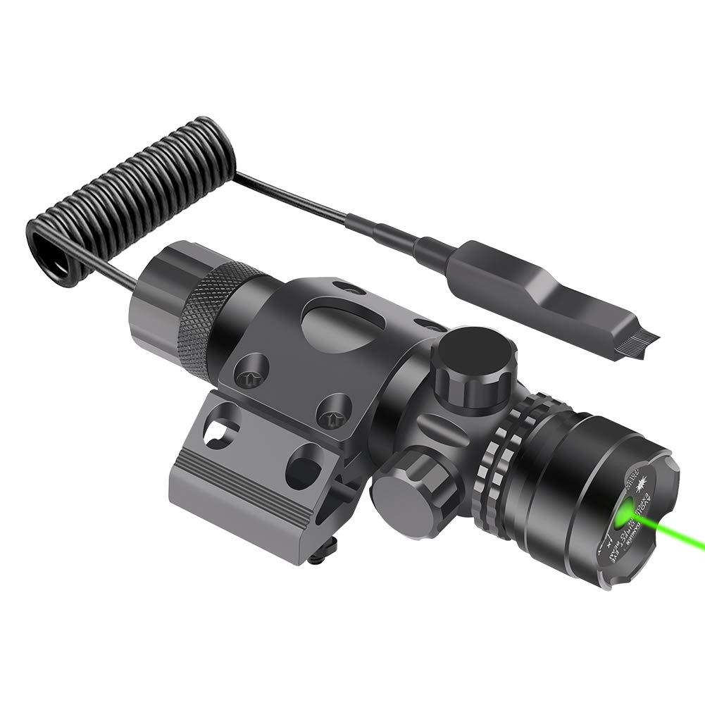 Feyachi GL6 Tactical Green Laser Sight with 45 Degree M61 M Lock Rail Mount and Pressure Switch