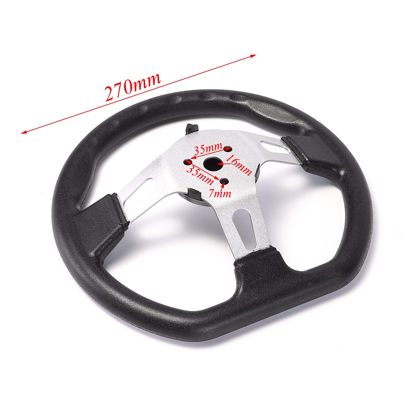 YC Yier 32" Rear Live Axle Complete Kit w/ 6" Wheels Tires, Front Steering Wheel Shaft Assembly DIY Parts for Go Kart ATV Quad Drift Trike Buggy Golf Cart