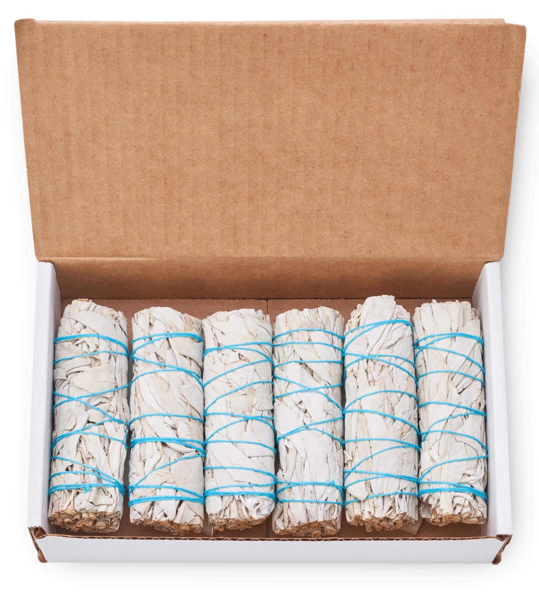 6 Pack White Sage ~ Sage Smudge Sticks for Smudging & Cleansing Energy ~ Bulk / Wholesale ~ Sustainably Grown (6 Pack)