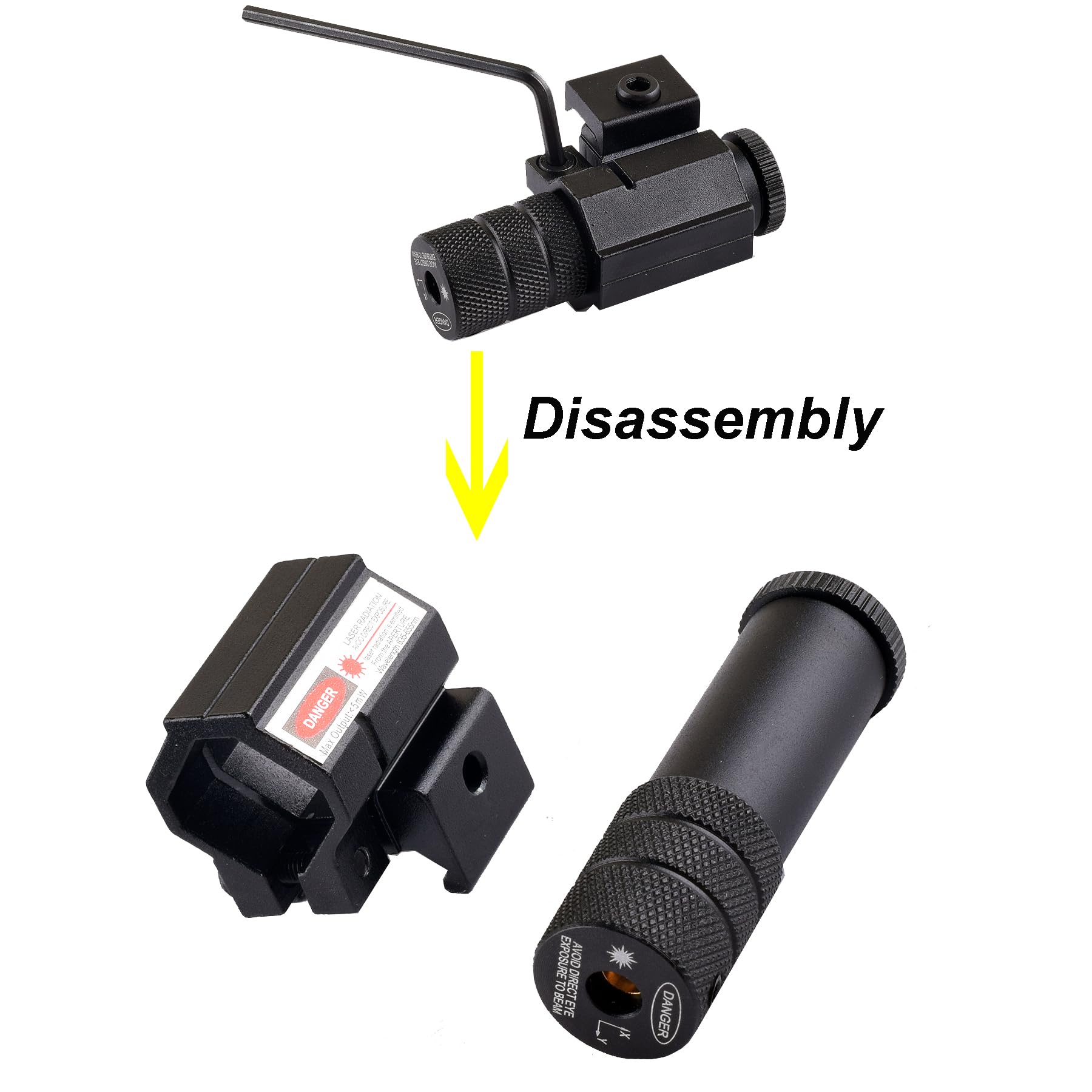 CTOPTIC Red Laser Beam Dot Sight Scope Rifles Pistols Lazer Laser Handguns Picatinny Mount