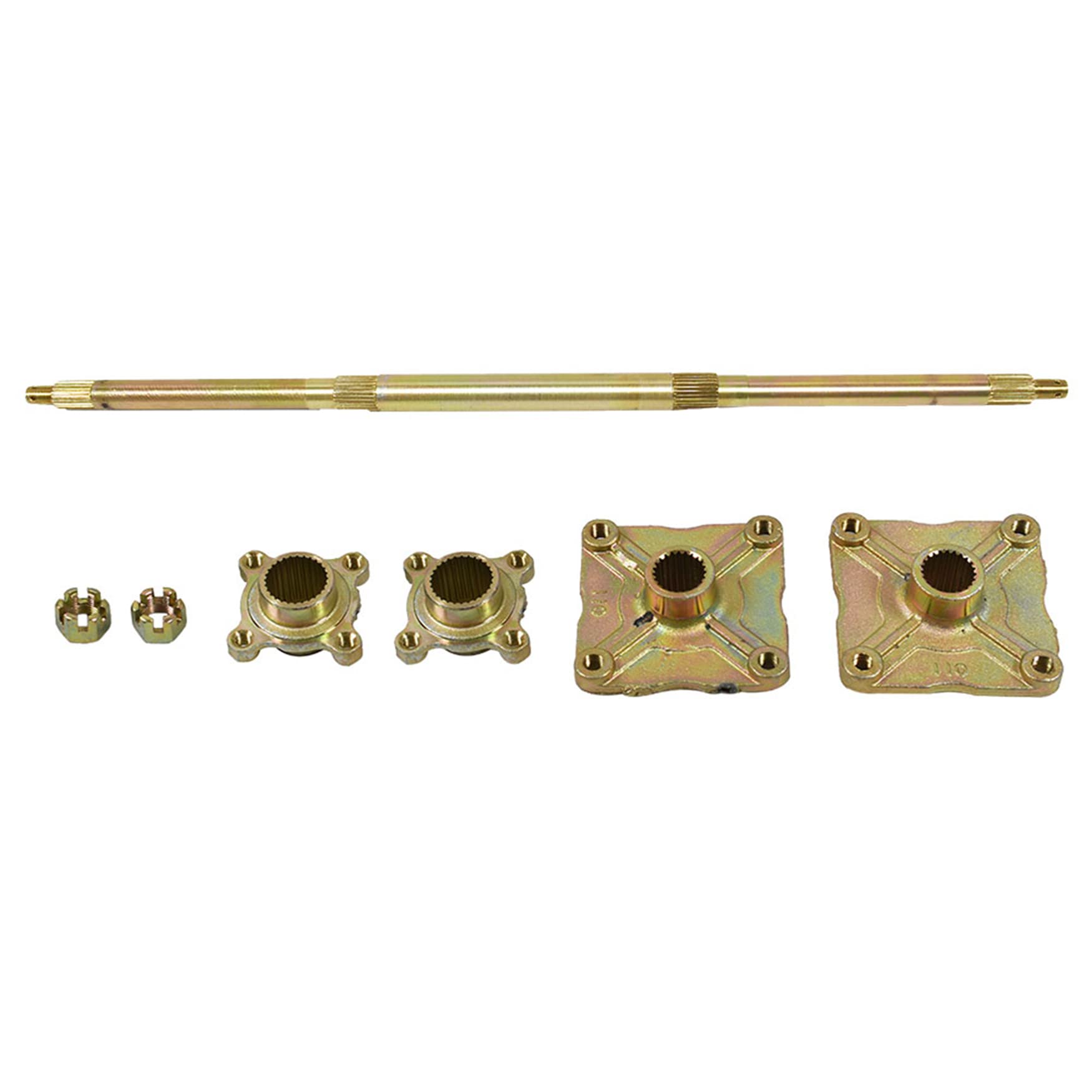 32 Go Kart Axle Kit with Shaft + Hub+ Chain+ Brake Master Cylinder + Sprocket Replacement for Go Kart ATV