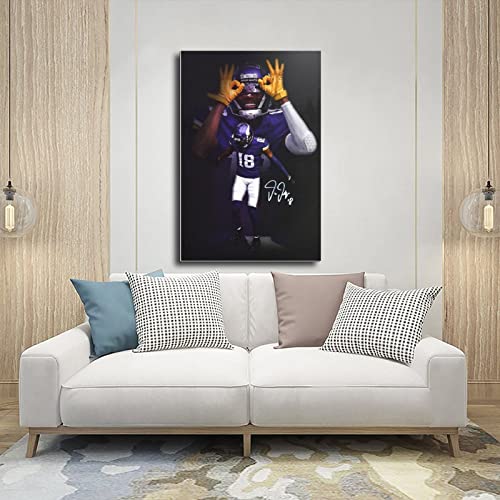 Justin Jefferson Poster Canvas Poster Unframe: 12x18inch(30x45cm)