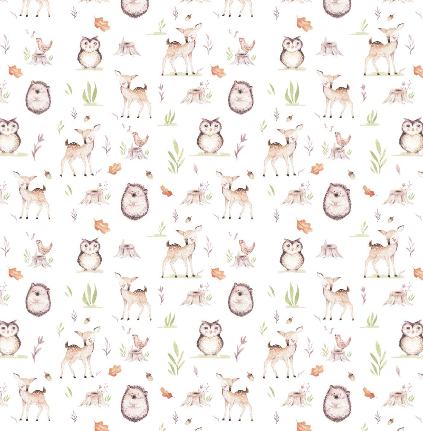 Stesha Party Fawn Woodland Gift Wrap Wrapping Paper - Folded Flat 30 x 20 Inch (3 Sheets)