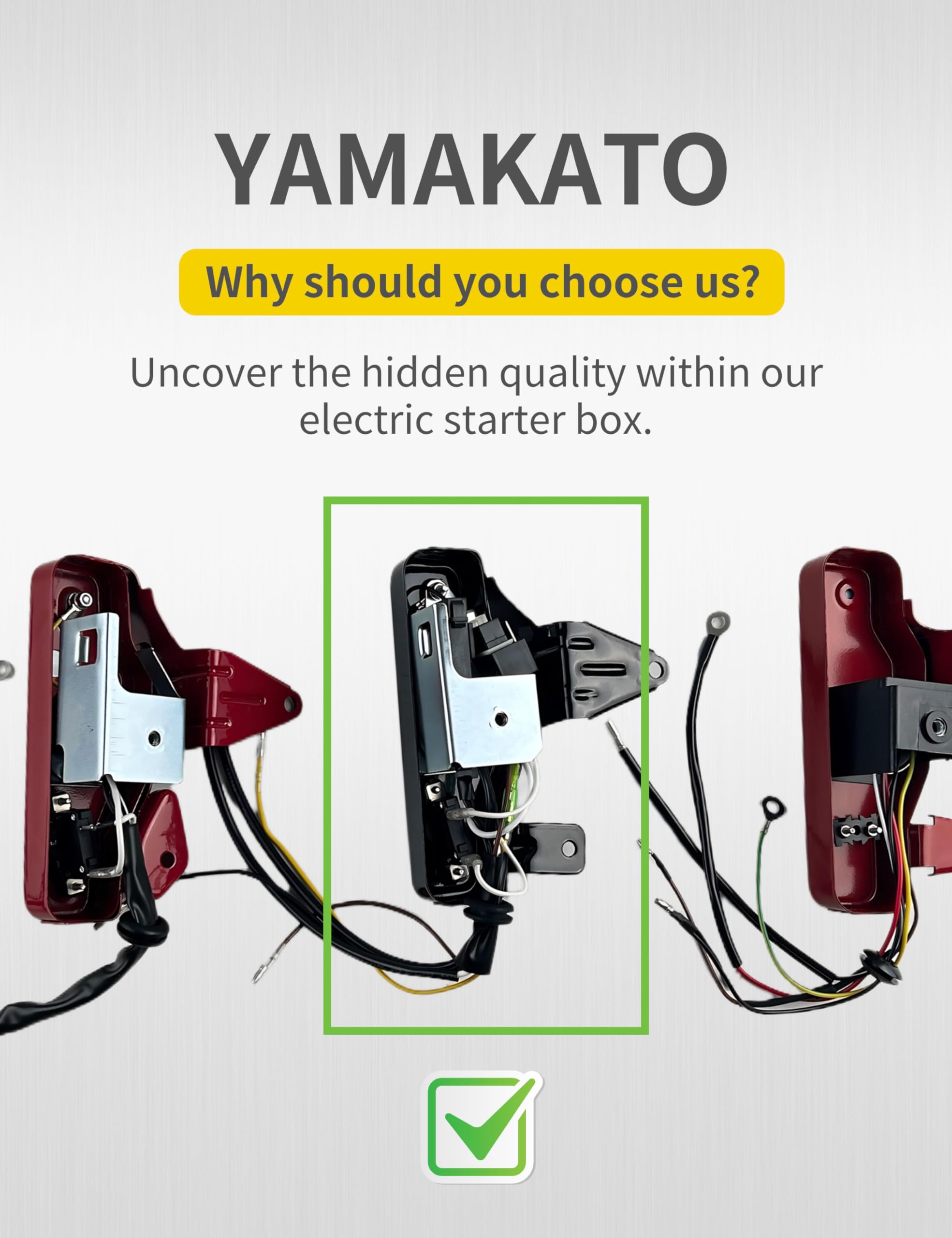 YAMAKATO Electrical Starter Kit for Predator 212 Coleman Honda Non Hemi 196cc 212cc 224cc Small Engine Mini Bike Go Kart