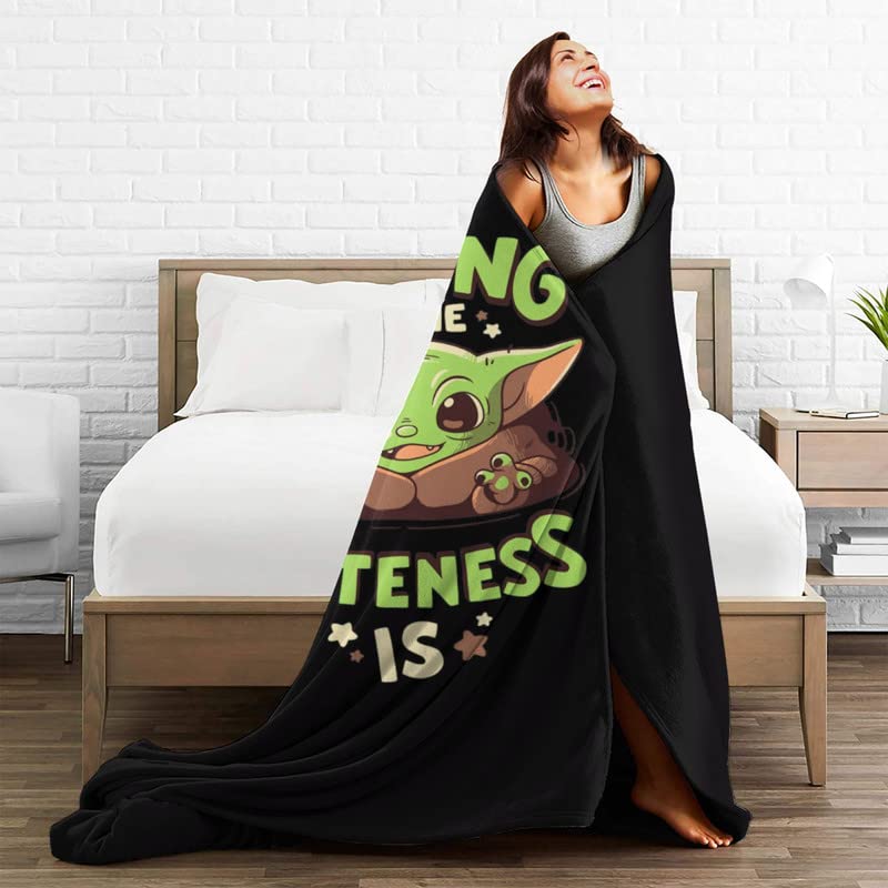 SDINAZ Throws Blanket Ultra-Soft Micro Fleece Blanket Throw for Kids Adults Throw Blanket for Couch Bed Sofa All Season (50in×40in)
