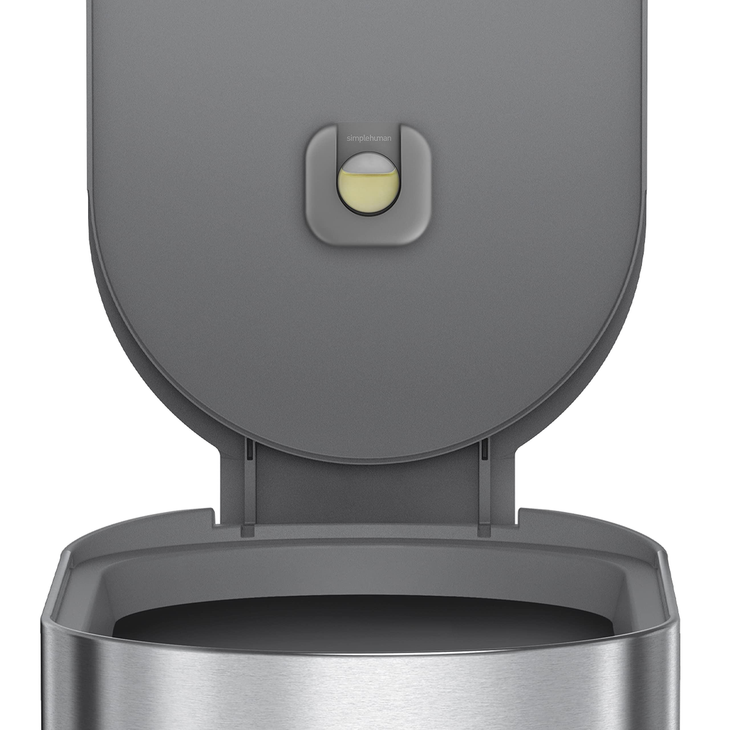 simplehuman 45 Liter / 12 Gallon Slim Hands-Free Kitchen Step Trash Can, Brushed Stainless Steel