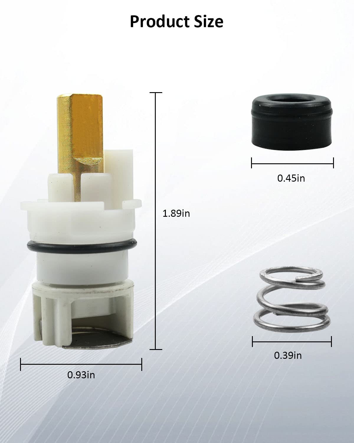RP25513 Faucet Stem Replacement for Faucet Repair Kit, with RP4993 Seat and Spring and 8 Cartridge, 4 Pack