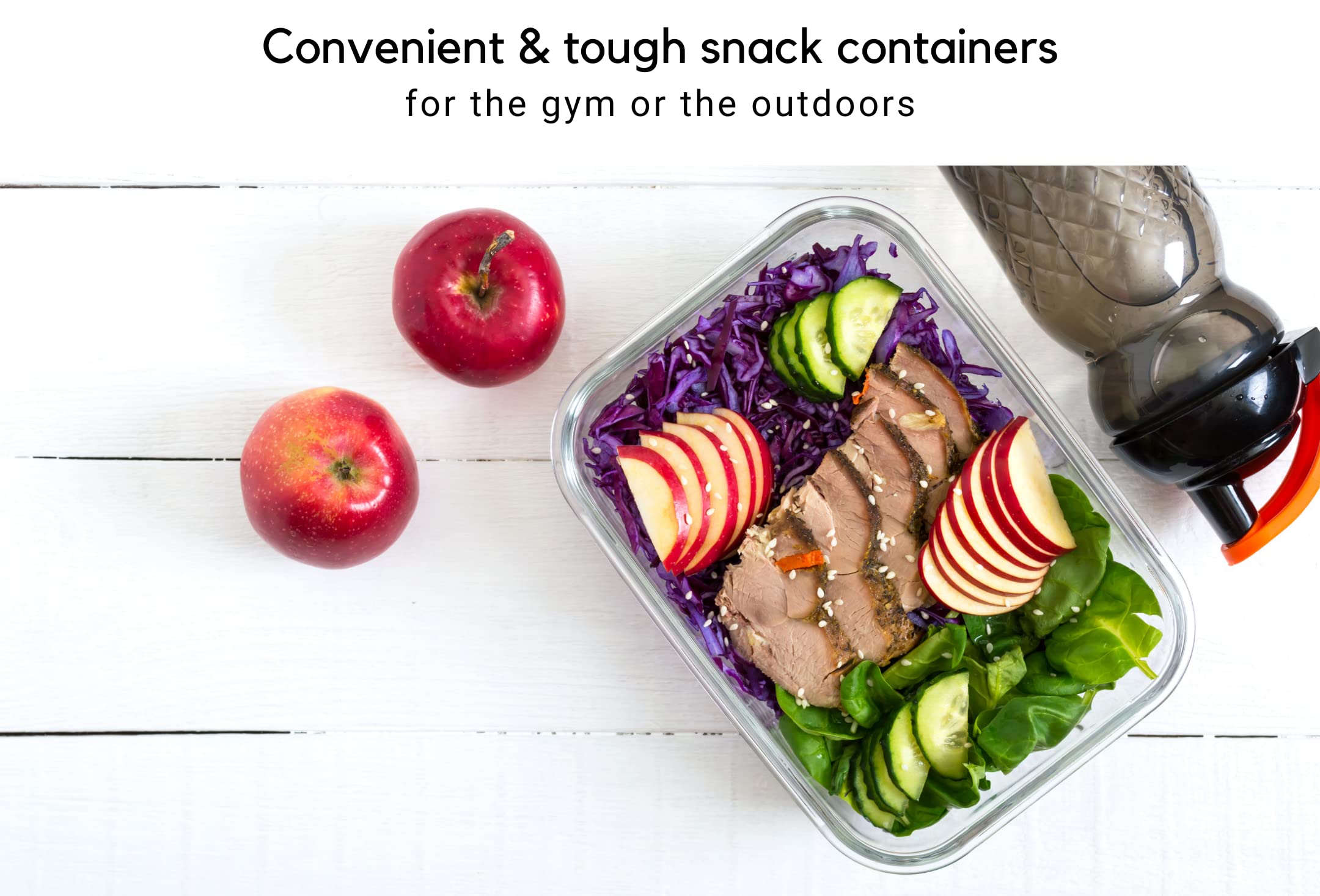 Brieftons Glass Meal Prep Containers: 5 Pack, 30 Oz with Airtight, Leakproof Snap Locking Lids, Perfect for Food Storage, Lunch & Portion Control, BPA-Free, Microwave, Oven, Freezer & Dishwasher Safe