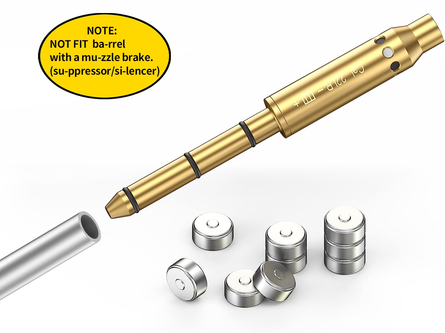 Tipfun .22LR Red Laser Bore Sight End Barrel Laser Boresighter Easy to Fit Revolvers Pistols Rifle and Air Guns