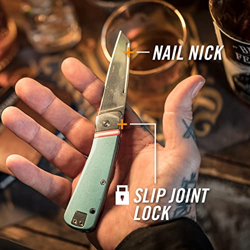 Gerber Gear 31-003721 Straightlace Folding Pocket Knife, 2.9 In Fine Edge Blade, Green