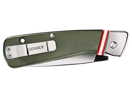 Gerber Gear 31-003721 Straightlace Folding Pocket Knife, 2.9 In Fine Edge Blade, Green