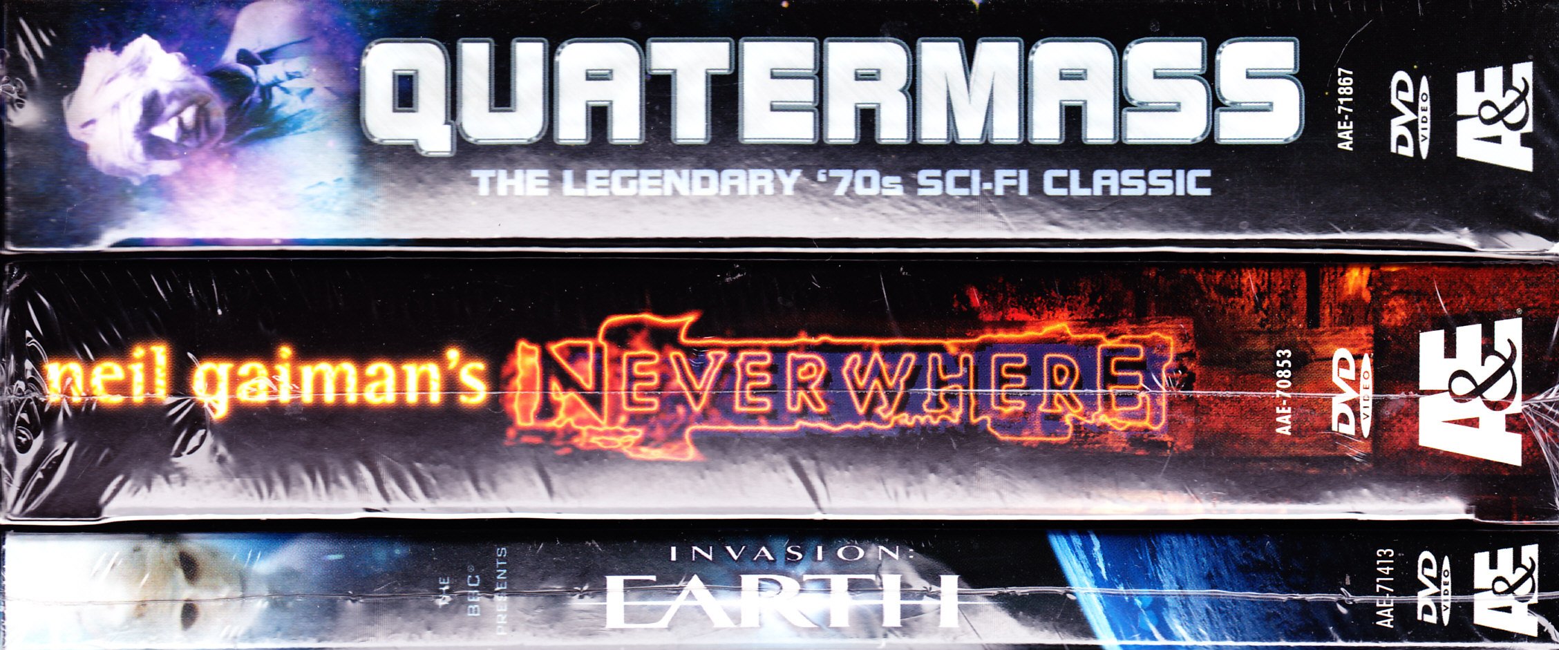 Invasion Earth : Complete Uncut Version : Mini Series , Neil Gaiman's Neverwhere , Quatermass : A&E Ultimate Science Fiction Fan 3 Pack Gift Set : 6 Discs : 659 Minutes