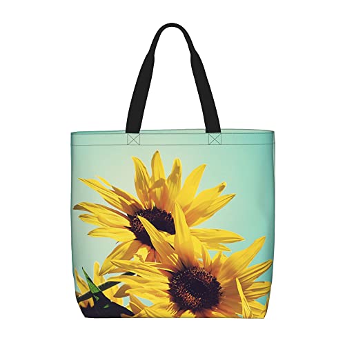 Lcqridy Custom Tote Bag with Handles Personalized Logo Text Image Photo Grocery Bag Shoulder Bag For Women Shopping Beach (Shoulder Bag)