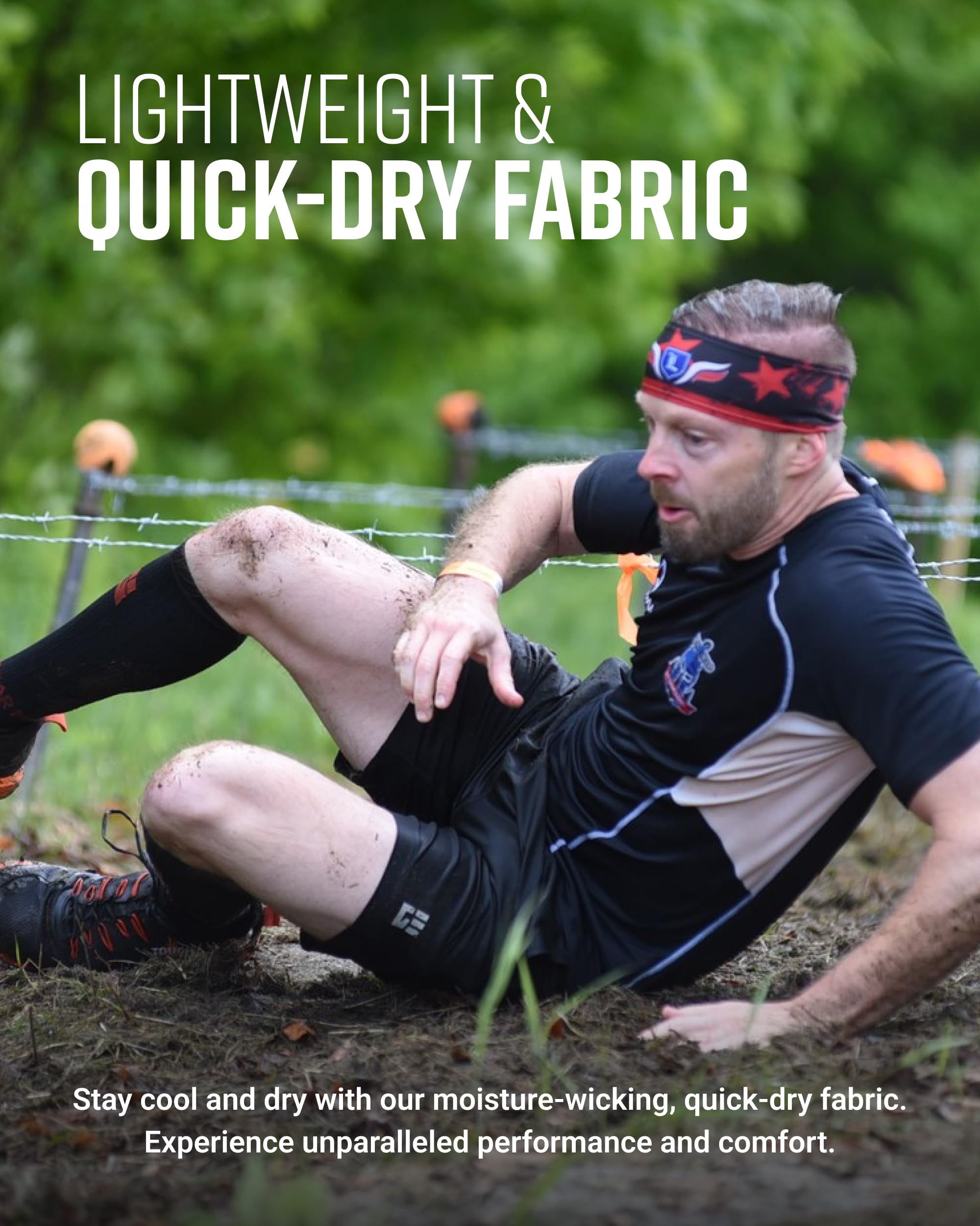 MudGear Men's Freestyle Running Shorts, Moisture-Wicking, Lightweight & Quick-Dry Athletic Workout Apparel with 7" Inseam, Zipper Pocket & 4-Way Stretch for Gym, Race & Trail, Black, Large
