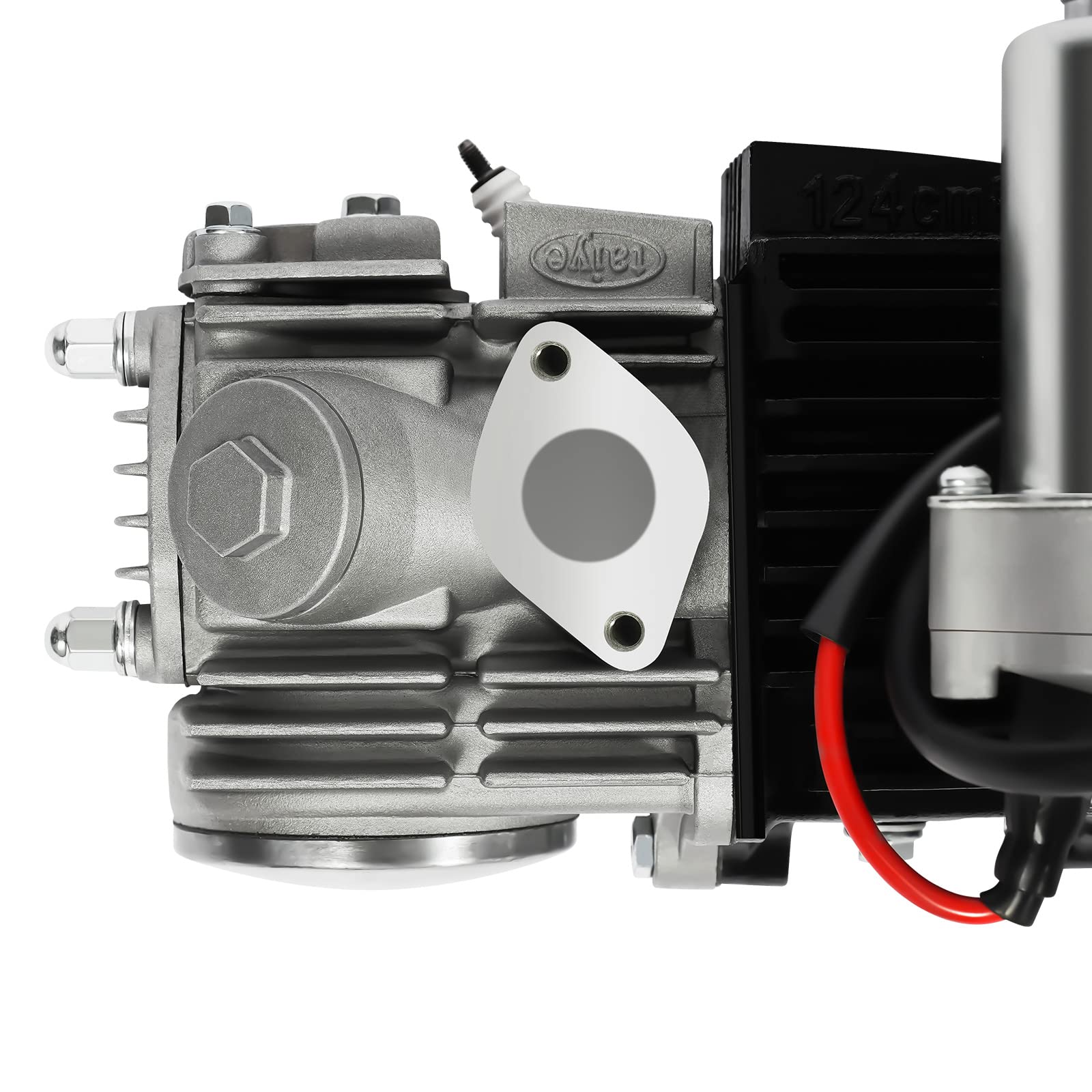 DOONARCES 125cc 4 Stroke Electric Start Engine Motor Air-cooled Single-cylinder Semi Auto Engine with 3 Forward 1 Reverse for ATV Bike Go kart Quad Dirt bike, Silver