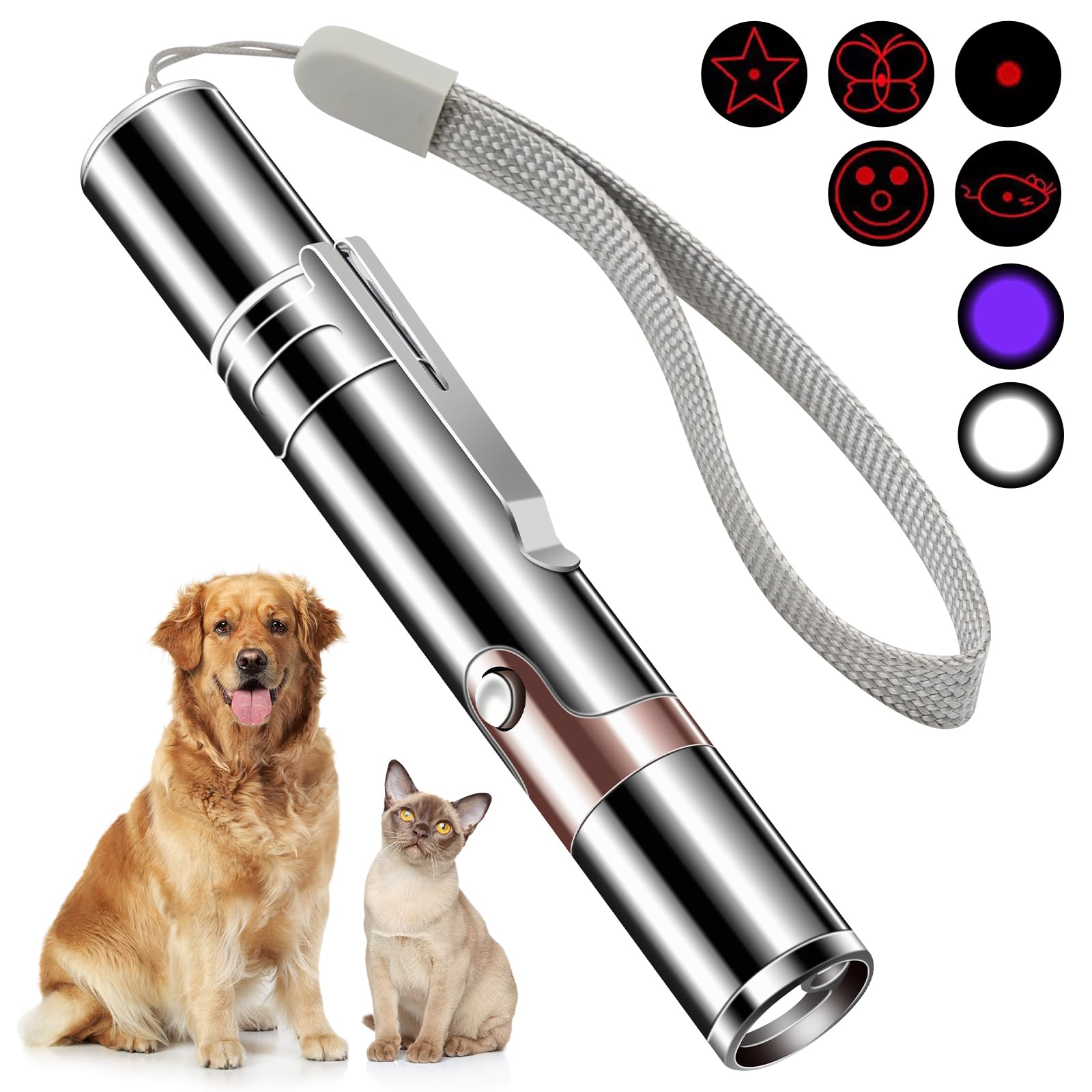 Cowjag Laser Pointer, Cat Birds Toy Pointer for Indoor, Cat Mouse Toys Wand Light Pet Interactive Toys to Keep Cat Busy, for Kitten Cat Dog Chase Play
