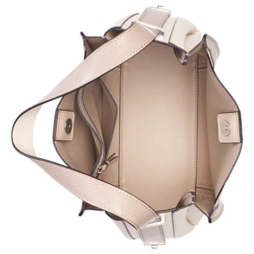 Calvin Klein Sahara Bucket Shoulder Bag, Mushroom/Mushroom/White