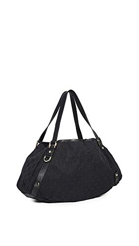 Gucci Women's Pre-Loved Abbey Tote Medium, Gg Canvas, Black, One Size