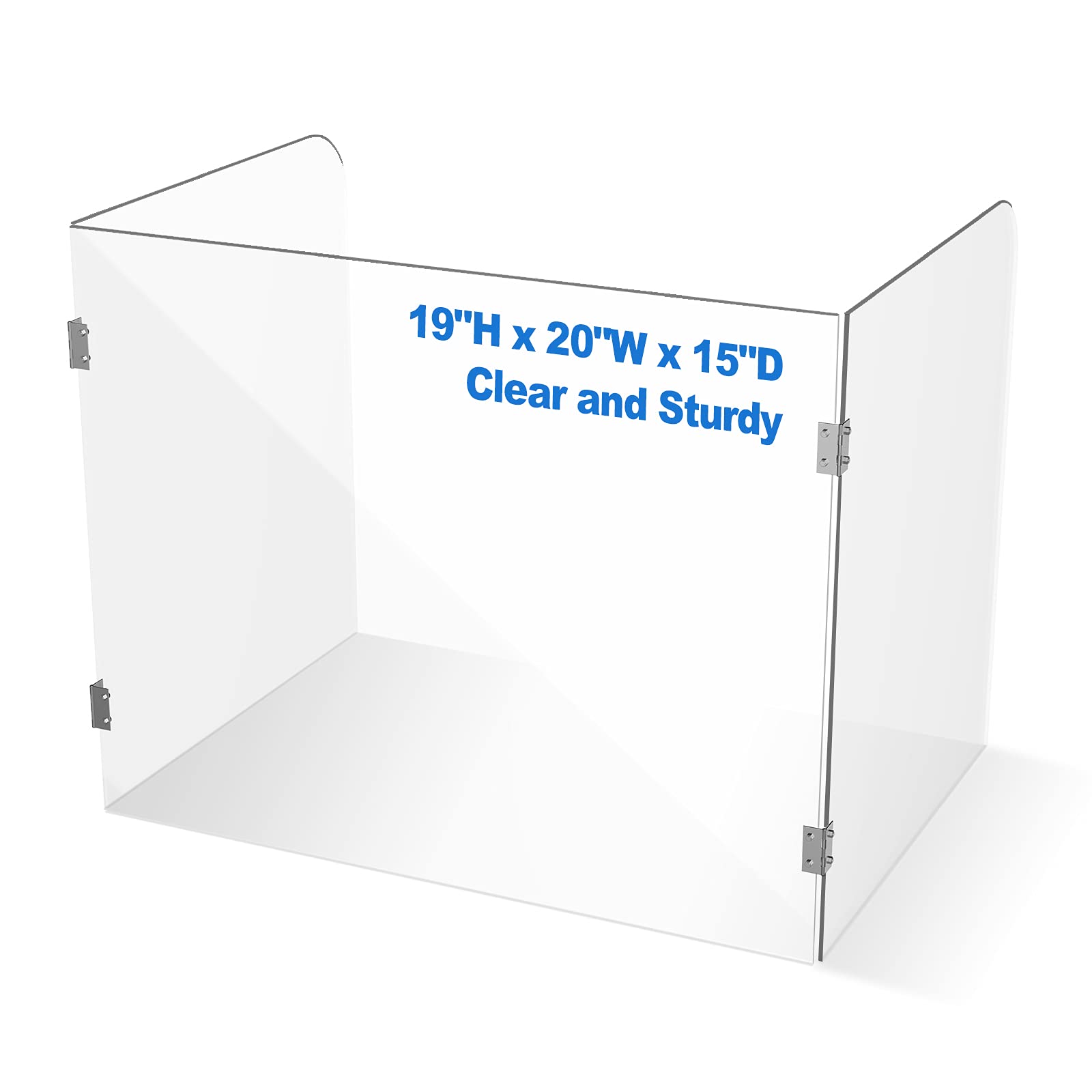 Desk Shields for Classroom - Clear Acrylic Plexiglass Barrier for Counter, Trifold Sneeze Guard for Desk, Restaurant, Table, Classroom, Teacher, Student