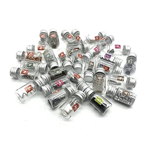 30 Element Samples in Vial Bottle Metal Non-Metal Rare Earth for Collections Vials Ampoule Combination Manganese Ni Au Te Fe V