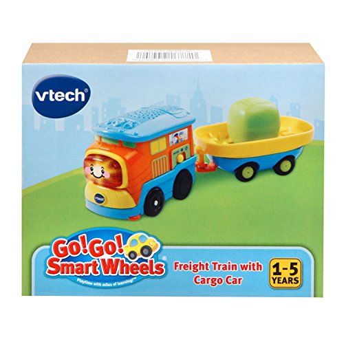 VTech Go! Go! Smart Wheels Motorized Freight Train with Cargo Car