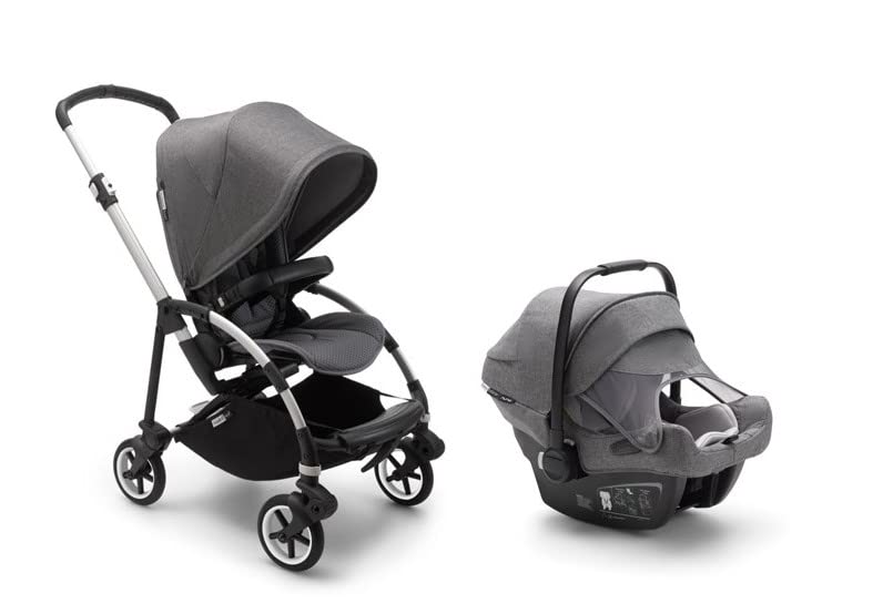 Bugaboo Bee 6 Stroller and Bugaboo Turtle Air by Nuna Car Seat - Grey Mélange