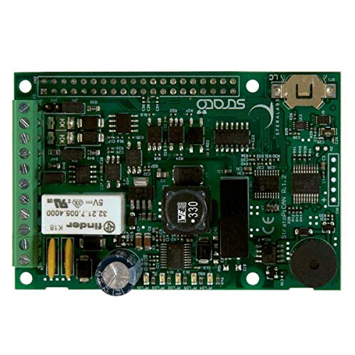 Strato Sfera Labs Pi CAN Pi4B 2GB - DIN-Rail Case, 1 Relay, RS-485, CAN, Real Time Clock, Hardware Watchdog, Buzzer, Secure Element Chip, CE/FCC/IC/RoHS Compliant