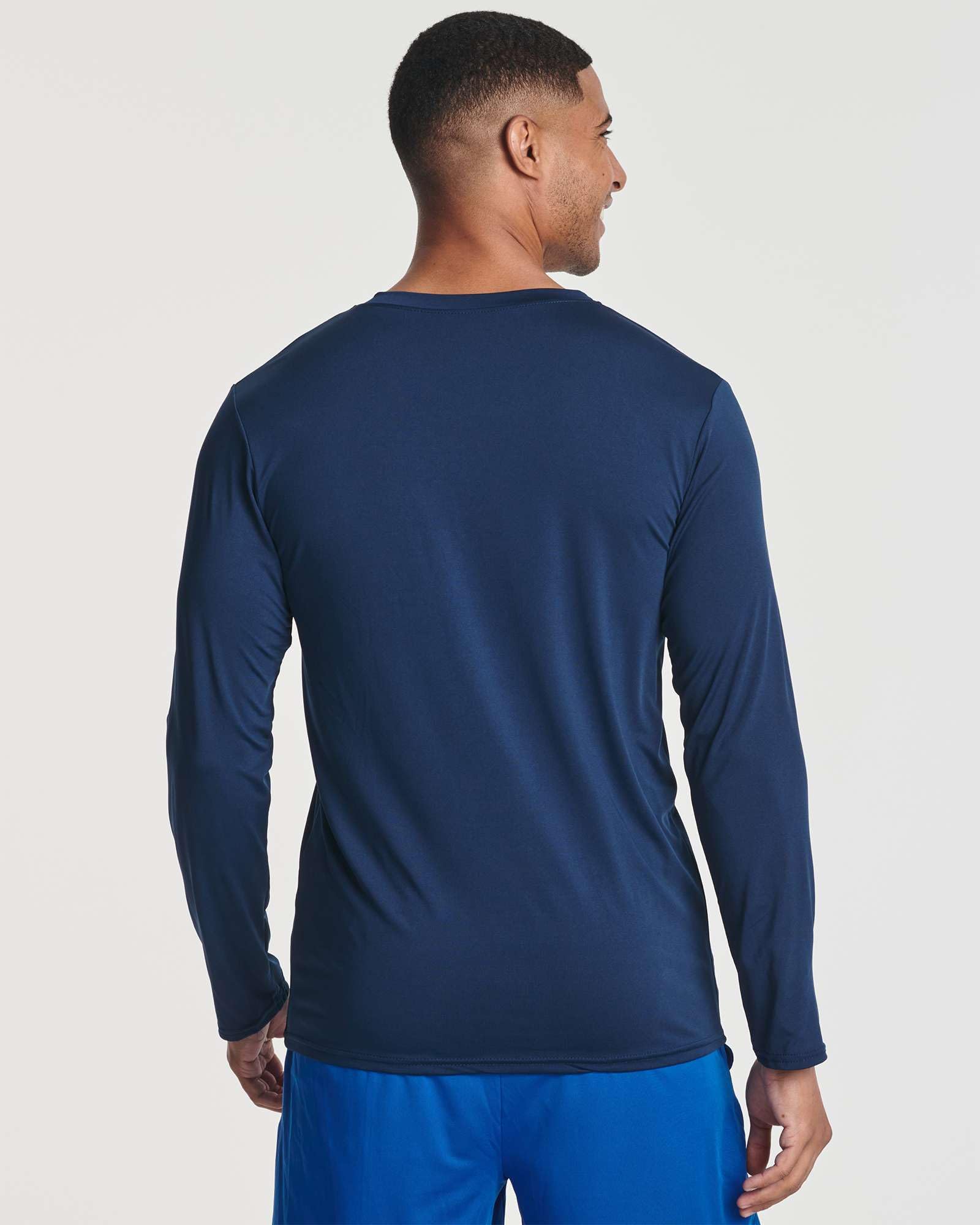 Real Essentials 4 Pack Mens Long Sleeve Shirts T-Shirt Fishing Athletic Workout Hiking UV UPF SPF Sun Protection Work Quick Dry Dri Fit Gym Tee Shirt Active Running Sport Tops Camisas Construction