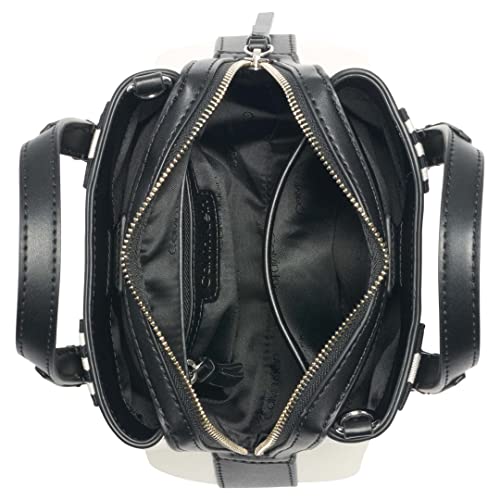 Calvin Klein Millie 2 in 1 Triple Compartment Mini Satchel Crossbody, Cherub White/Black
