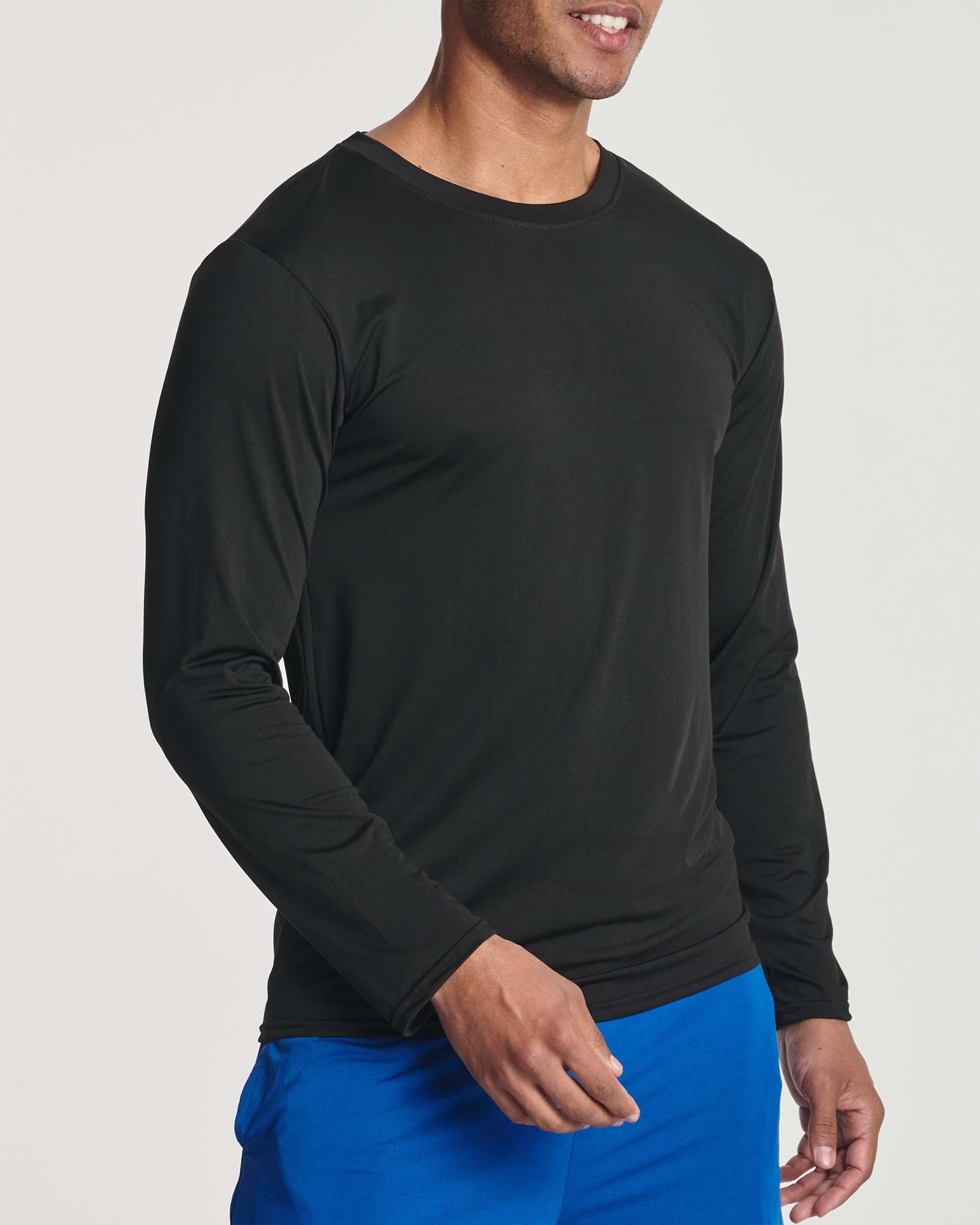 Real Essentials 4 Pack Mens Long Sleeve Shirts T-Shirt Fishing Athletic Workout Hiking UV UPF SPF Sun Protection Work Quick Dry Dri Fit Gym Tee Shirt Active Running Sport Tops Camisas Construction