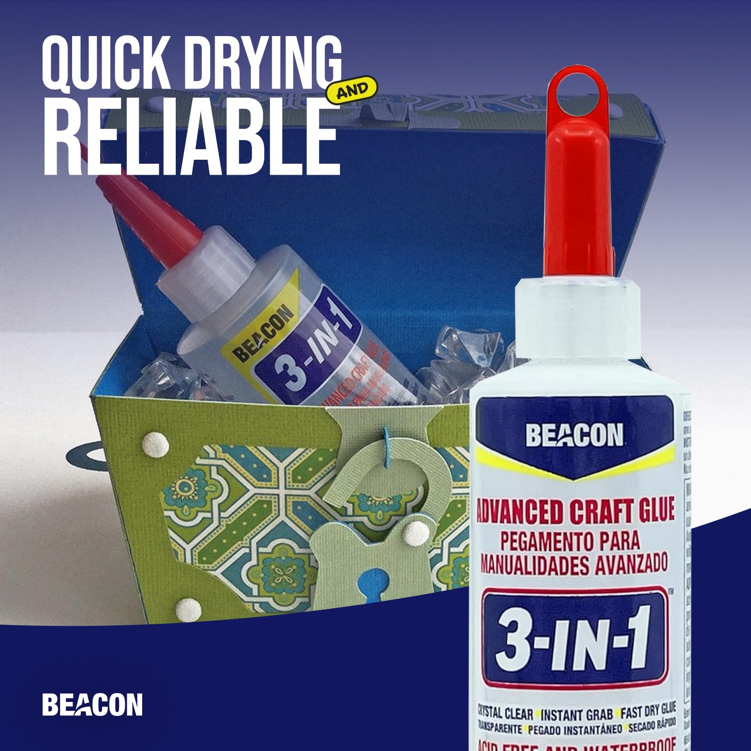 Beacon 3-in-1 Advanced Crafting Glue, 4-Ounce, 1-Pack
