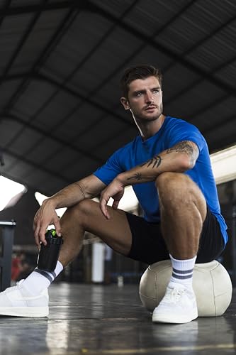 Cimic Workout Shirts for Men, 5 Pack Mens Crew Neck Casual Gym Shirts Short Sleeve Plain Athletic Moisture Wicking Dry Fit Active T-Shirts