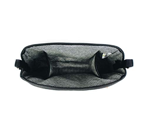 Itzy Ritzy Adjustable Stroller Caddy / Organizer Featuring Two Built-in Front Zippered Pocket and Adjustable Straps to Fit Nearly Any Stroller, Coffee and Cream