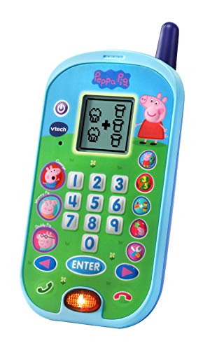 VTech Peppa Pig Let's Chat Learning Phone Blue 6.7 x 3.2 x 0.9 inches