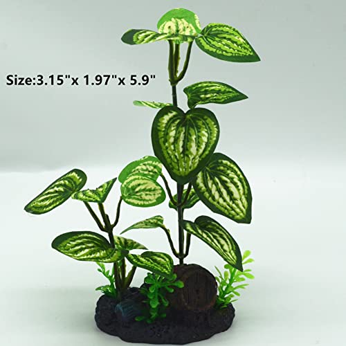 EDGCTYU Aquarium Silk Plants for Betta Fish Tank, Aquarium Plant Aquatic Water Grass Foreground Decor,Fish Tank Decorations(4PCS Green Grasses)