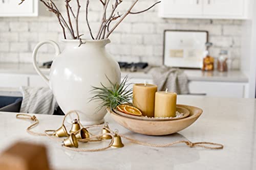 The Beeswax Co Pillar Beeswax Candle - Natural Honey Scented - Long-Lasting & Eco-Friendly - Cotton Wick - Slow Burning - Hand Poured Pure Organic Bees Wax - Short