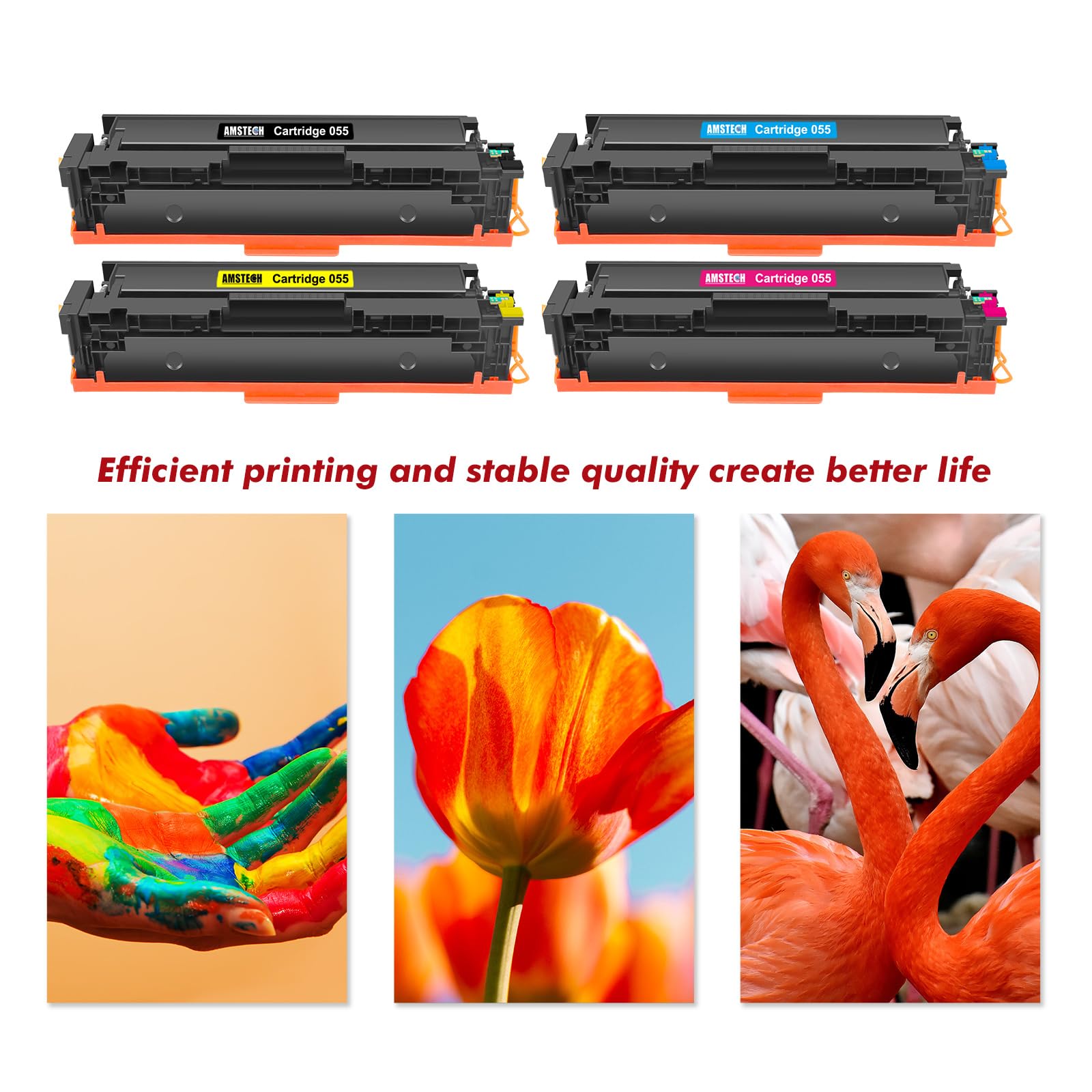 055 055H MF743Cdw Toner Cartridge 4 Pack Compatible Replacement for Canon Cartridge 055 055H Color ImageCLASS MF743Cdw MF741Cdw MF745Cdw MF746Cdw LBP664Cdw Laser Printer |Black Cyan Magenta Yellow|
